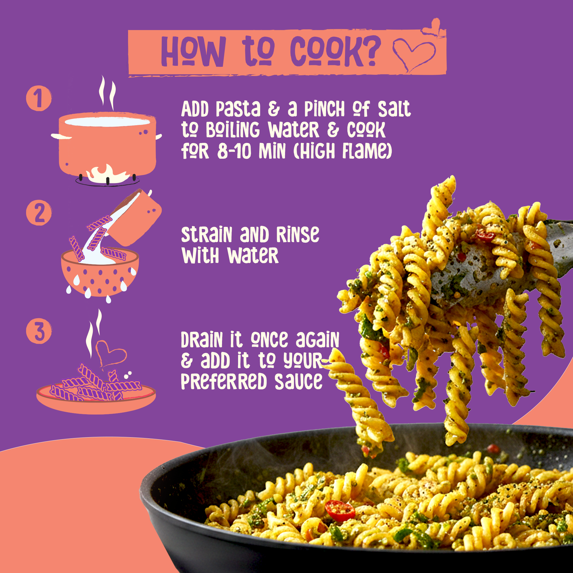 Multigrain Fusilli Pasta Pack of 4 – WickedGud