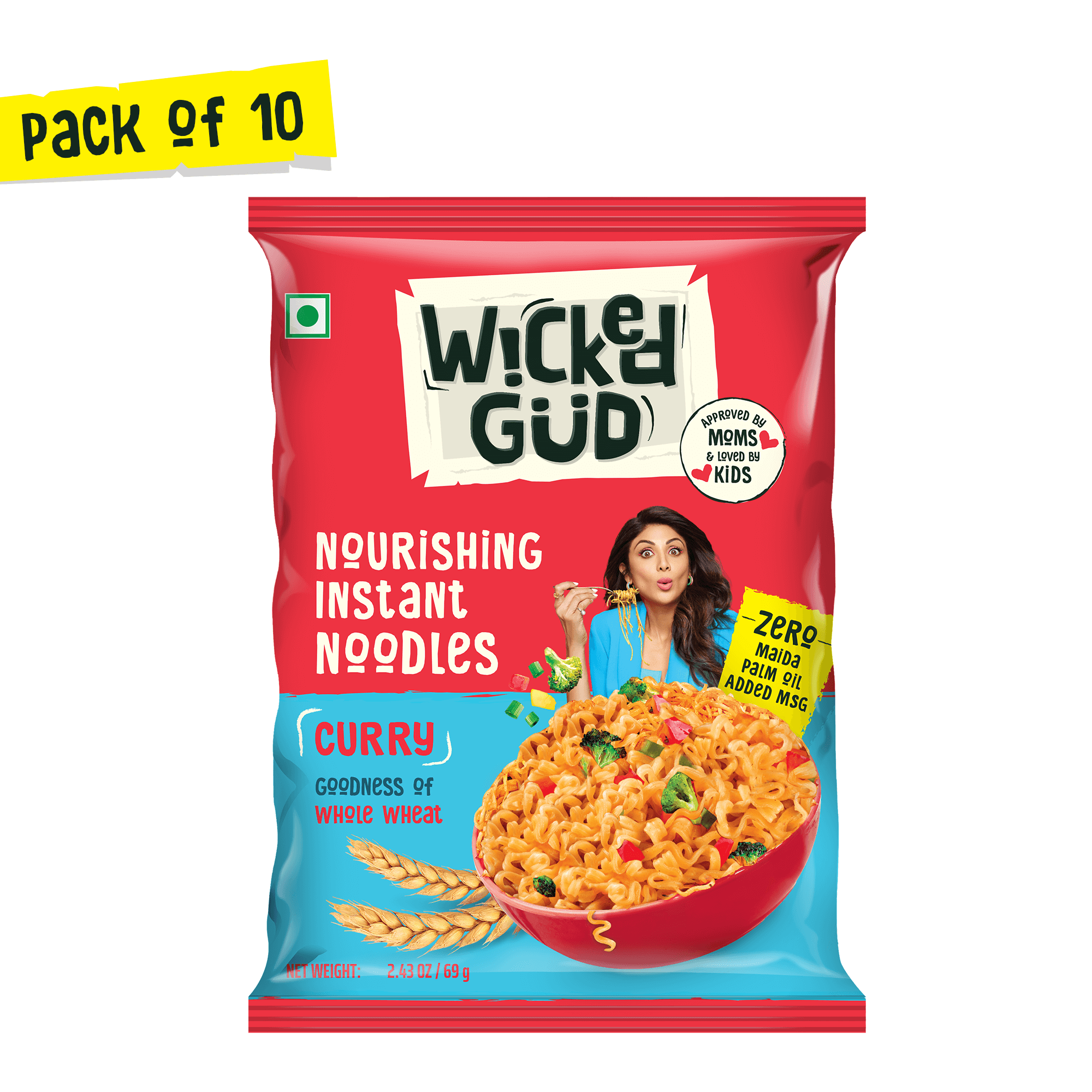 Nourishing Instant Noodles Curry - Pack of 10 – WickedGüd